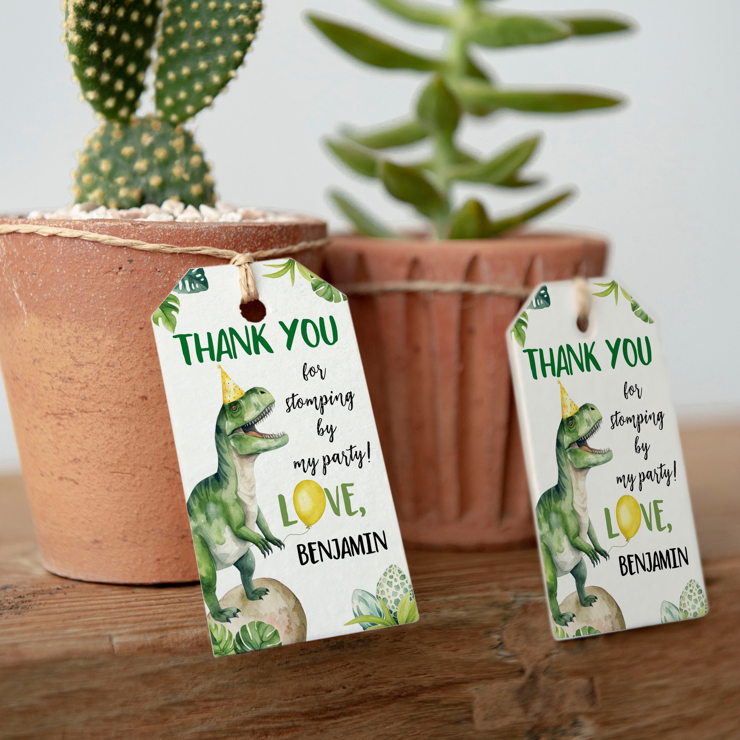 EDITABLE Dinosaur Birthday Party Favor Tag, Dinosaur Birthday Thank You ...