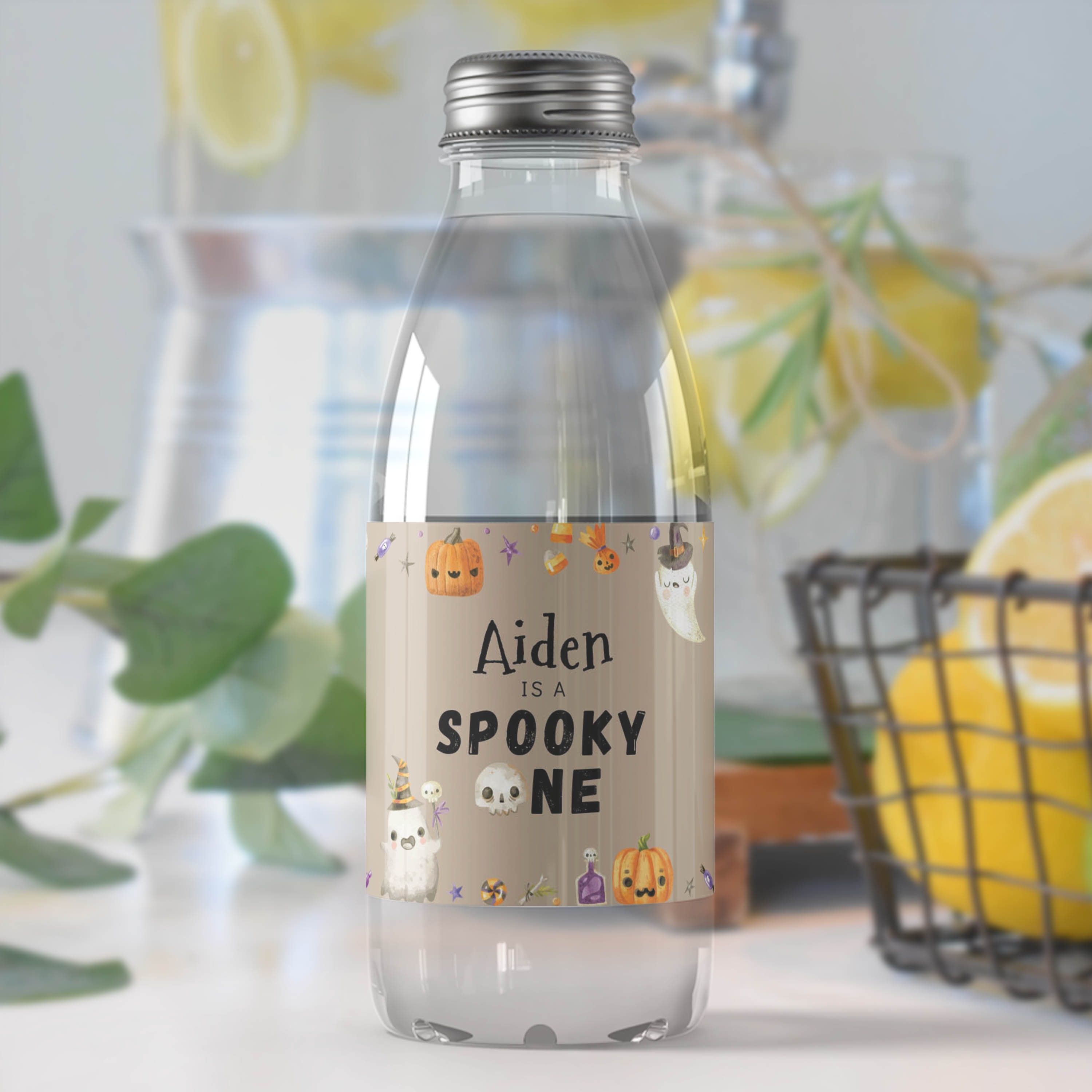 Editable Spooky One Birthday Water Bottle Labels Halloween - Etsy