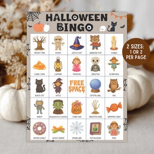 Printable Halloween Bingo Cards, Fun Halloween Party Game for Kids ...