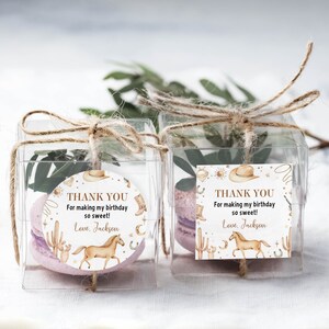 EDITABLE Cowboy First Birthday Thank You Tag, My First Rodeo Birthday ...