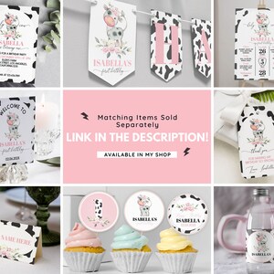 EDITABLE Cow Thank You Tag, Moo Cow Birthday Favor Tag, Holy Cow I'm ...