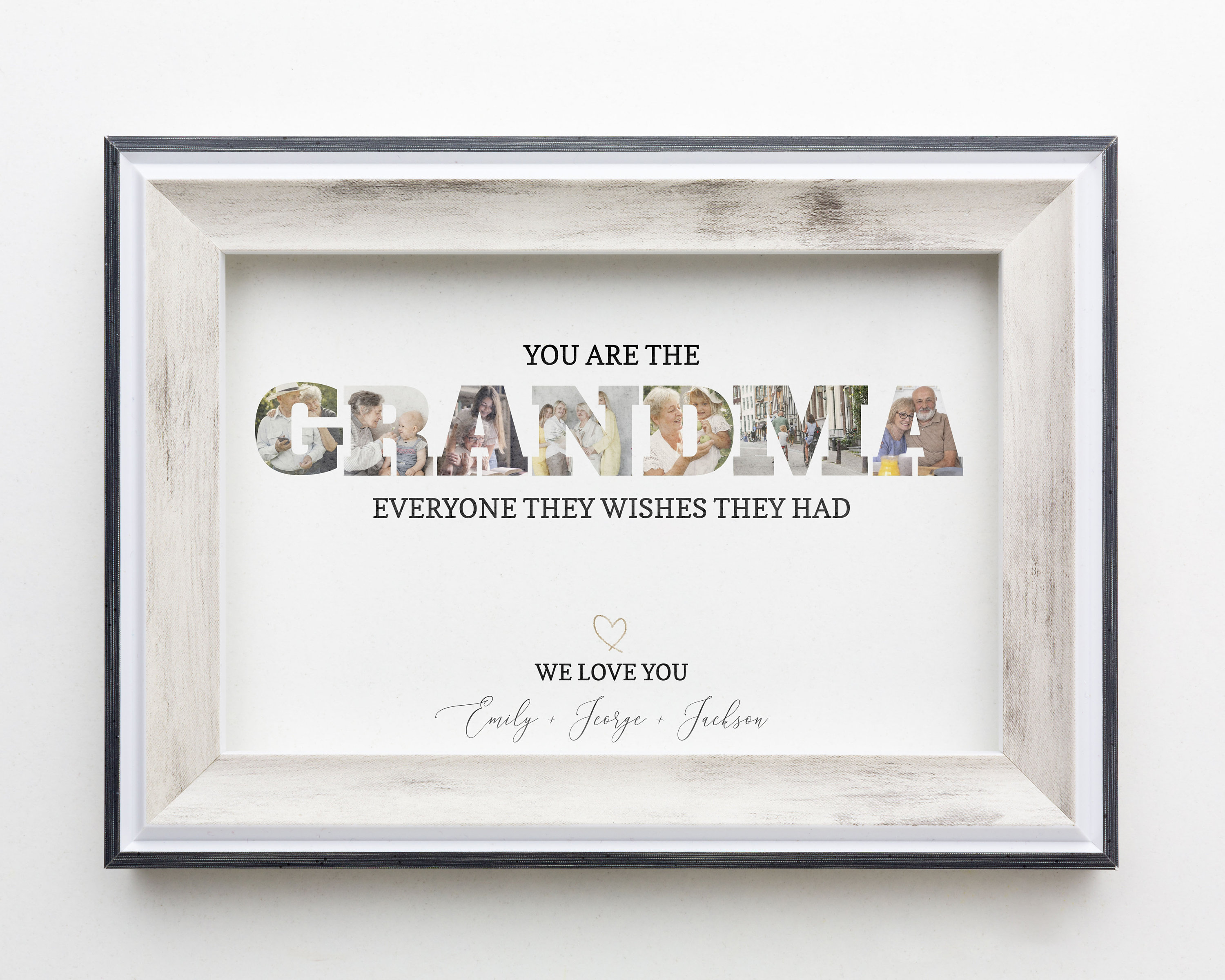 Editable Grandma Photo Collage, Grandma Photo Print, Grandmother's Gift ...