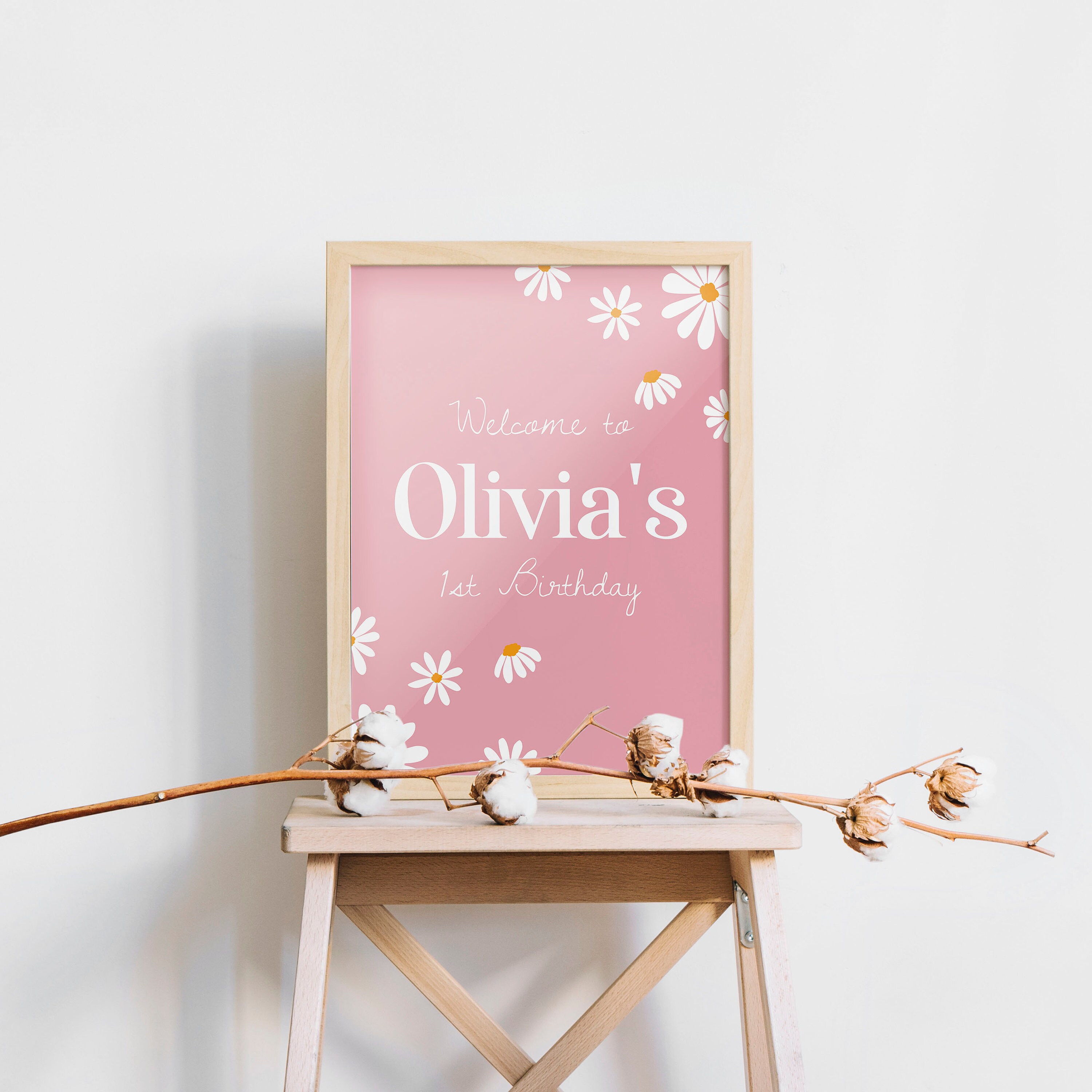 EDITABLE Daisy Birthday Party Welcome Sign Daisy Birthday | Etsy