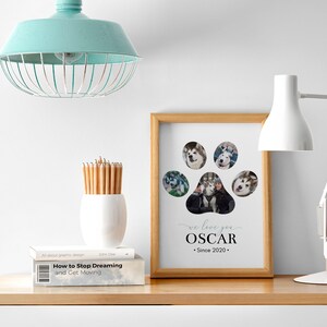 Editable Dog Photo Collage, Dog Photo Gift, Dog Photo Frame, Pet Photo ...