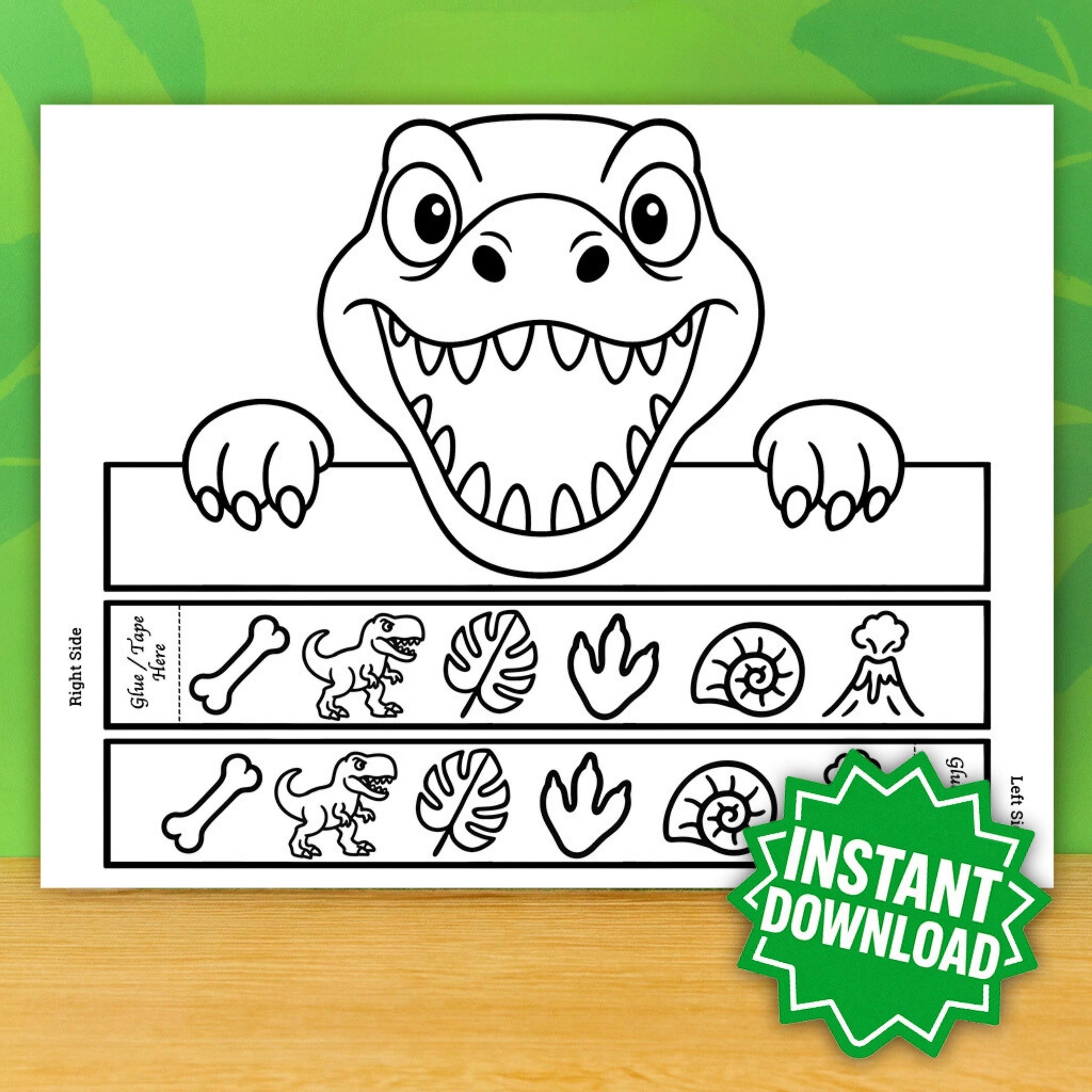 Printable Dinosaur Birthday Crown | Instant Download DIY Party Hat for ...