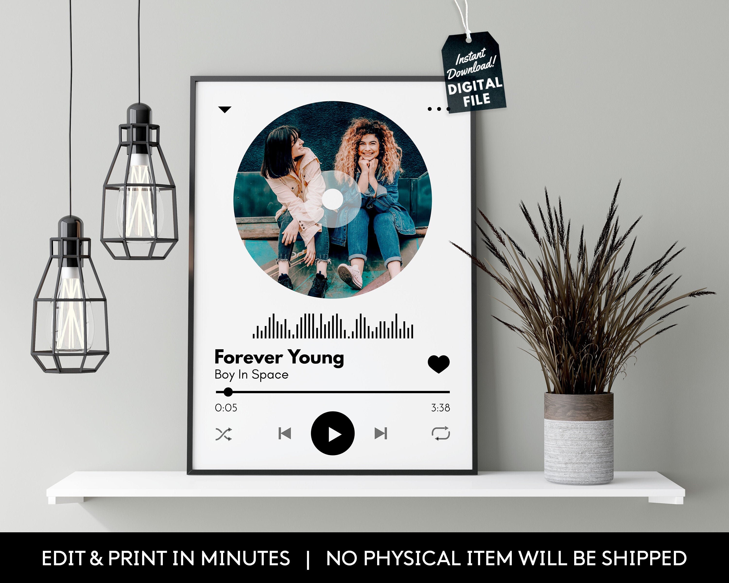 Editable Custom Song Poster Personalized Music Print Spotify - Etsy Canada