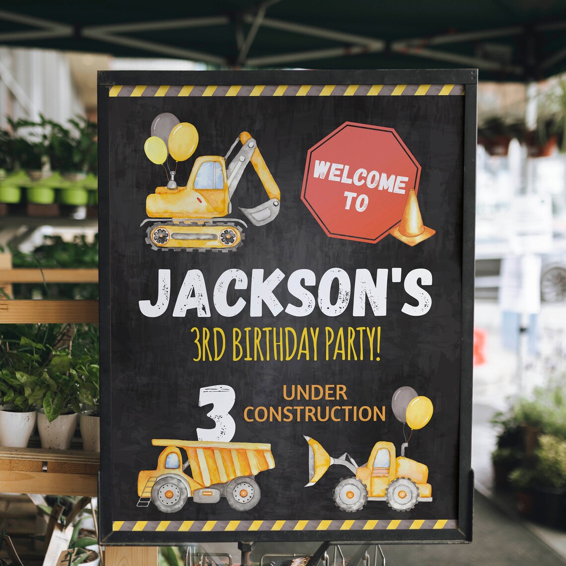 EDITABLE Construction Welcome Sign Construction Party Sign - Etsy