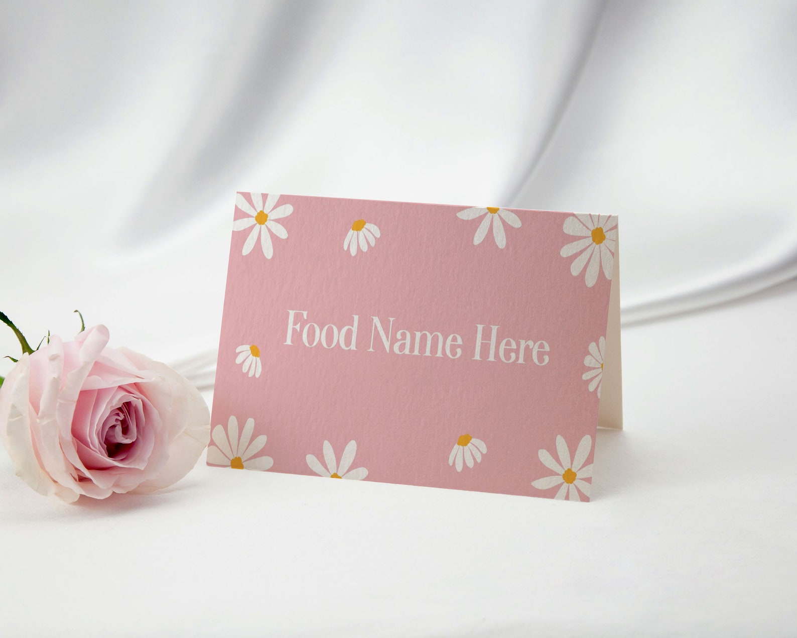 EDITABLE Daisy Birthday Food Tent Card Daisy Party Food Name - Etsy