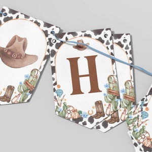 Editable My First Rodeo Birthday Banner, Cowboy 1st Birthday Banner ...