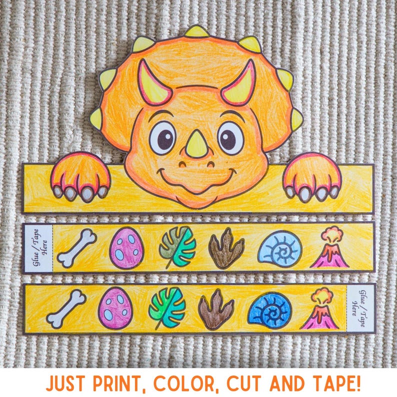 Printable Dinosaur Birthday Crown | Instant Download DIY Party Hat for ...