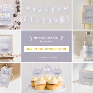 EDITABLE Daisy First Birthday Milestone Sign, Miss Daisy One Year of ...