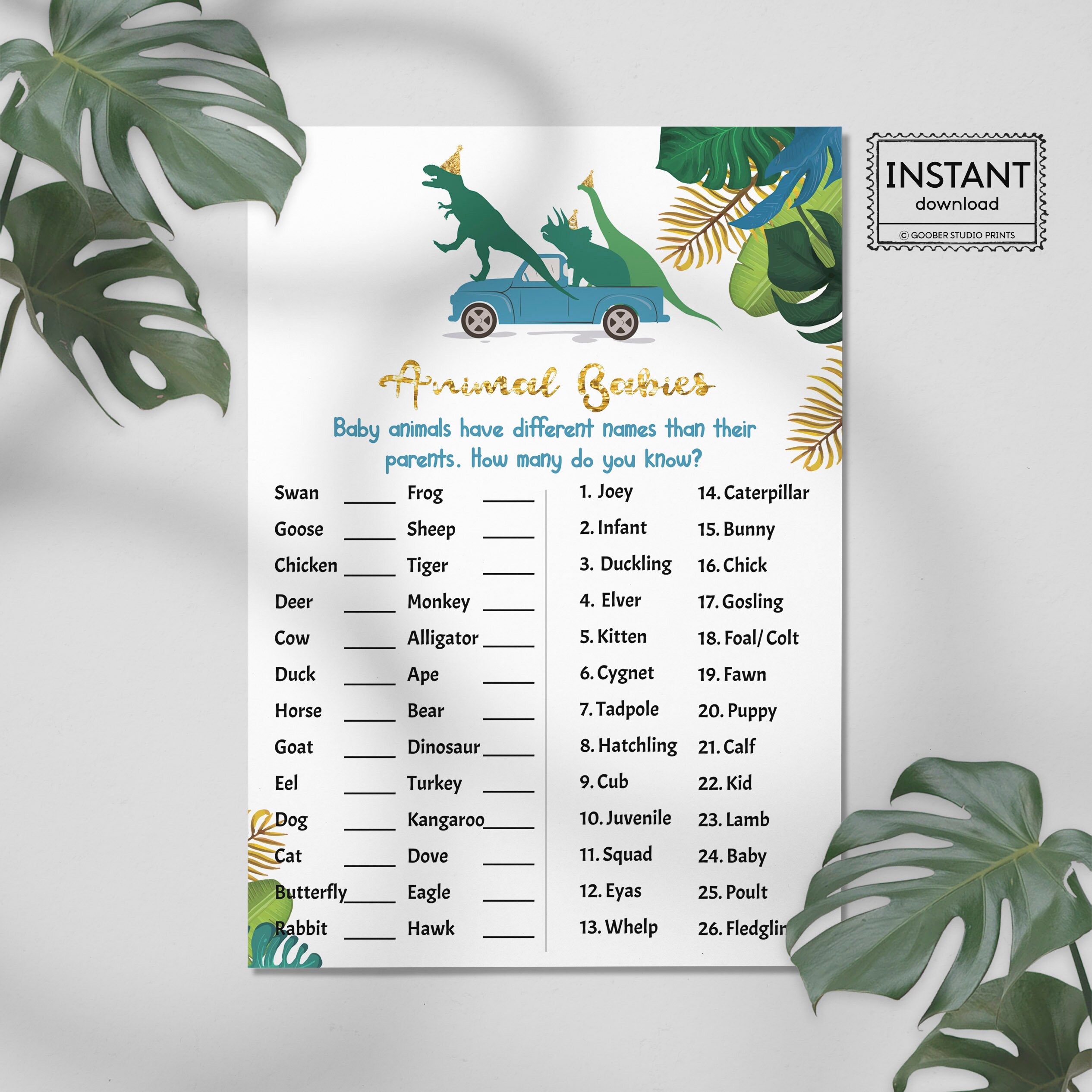 Dinosaur Baby Shower Game Ideas at Ronald Pepper blog