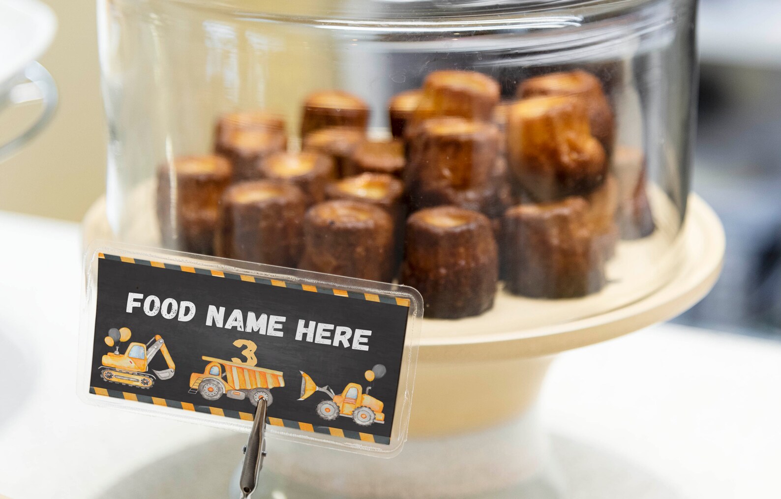 EDITABLE Construction Party Food Label Construction Food Tent - Etsy