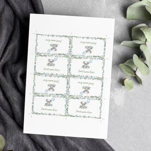 EDITABLE Koala 1st Birthday Tent Card Koala Birthday - Etsy