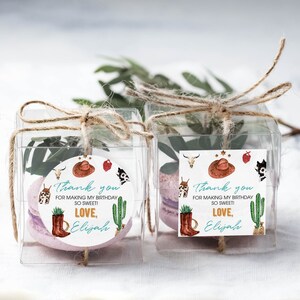 EDITABLE Cowboy First Birthday Thank You Tag, My First Rodeo Birthday ...