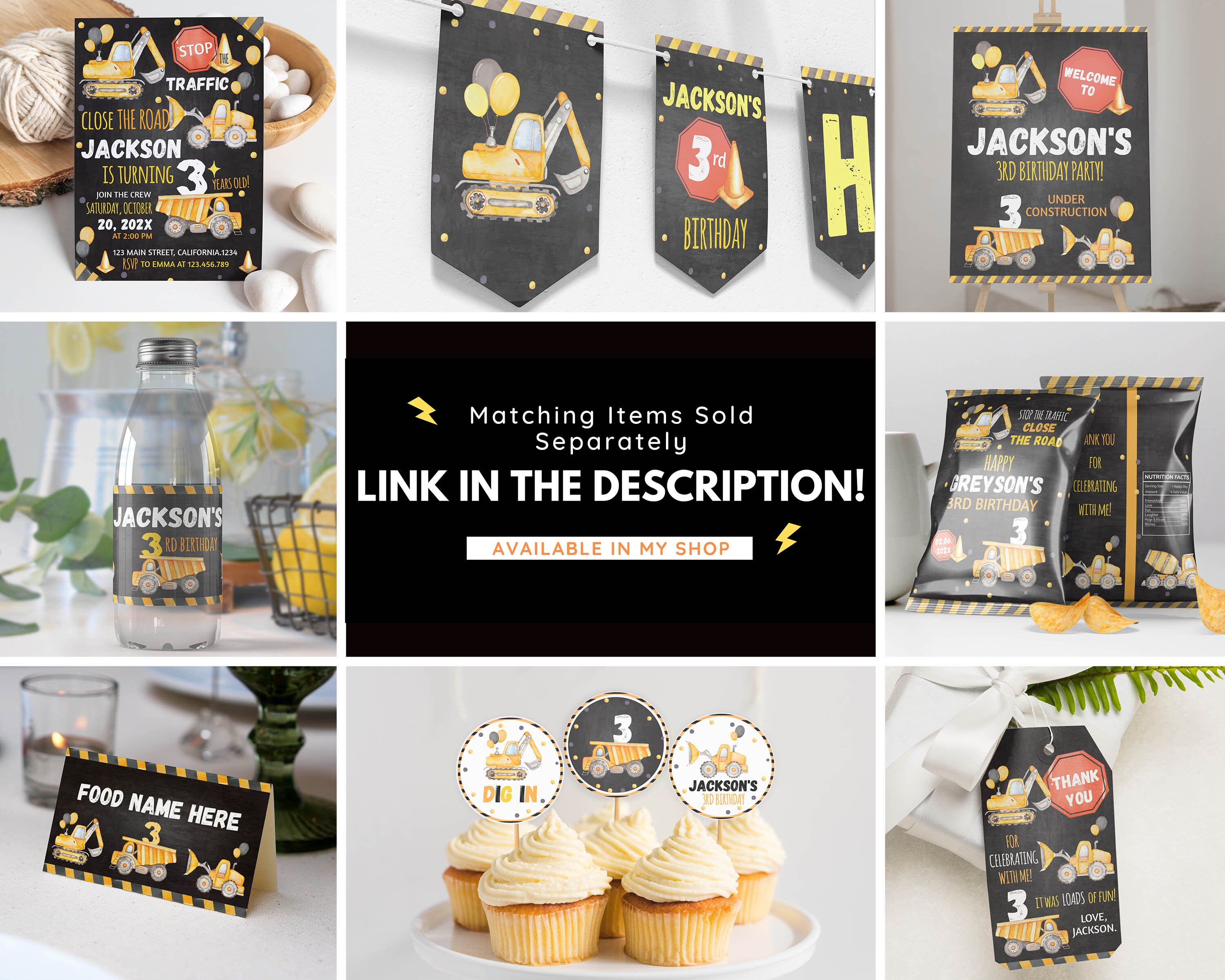 EDITABLE Construction Welcome Sign Construction Party Sign | Etsy