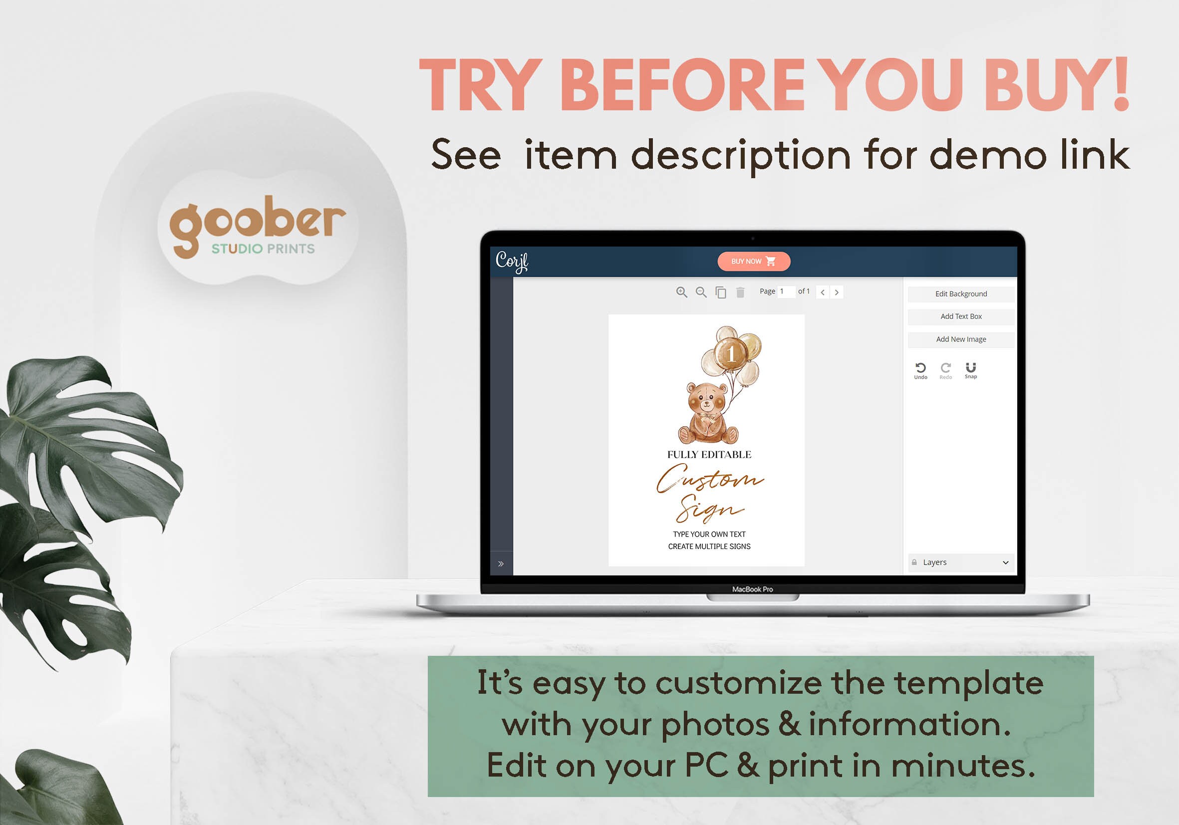 EDITABLE Bear Birthday Party Sign Teddy Bear Picnic Custom - Etsy