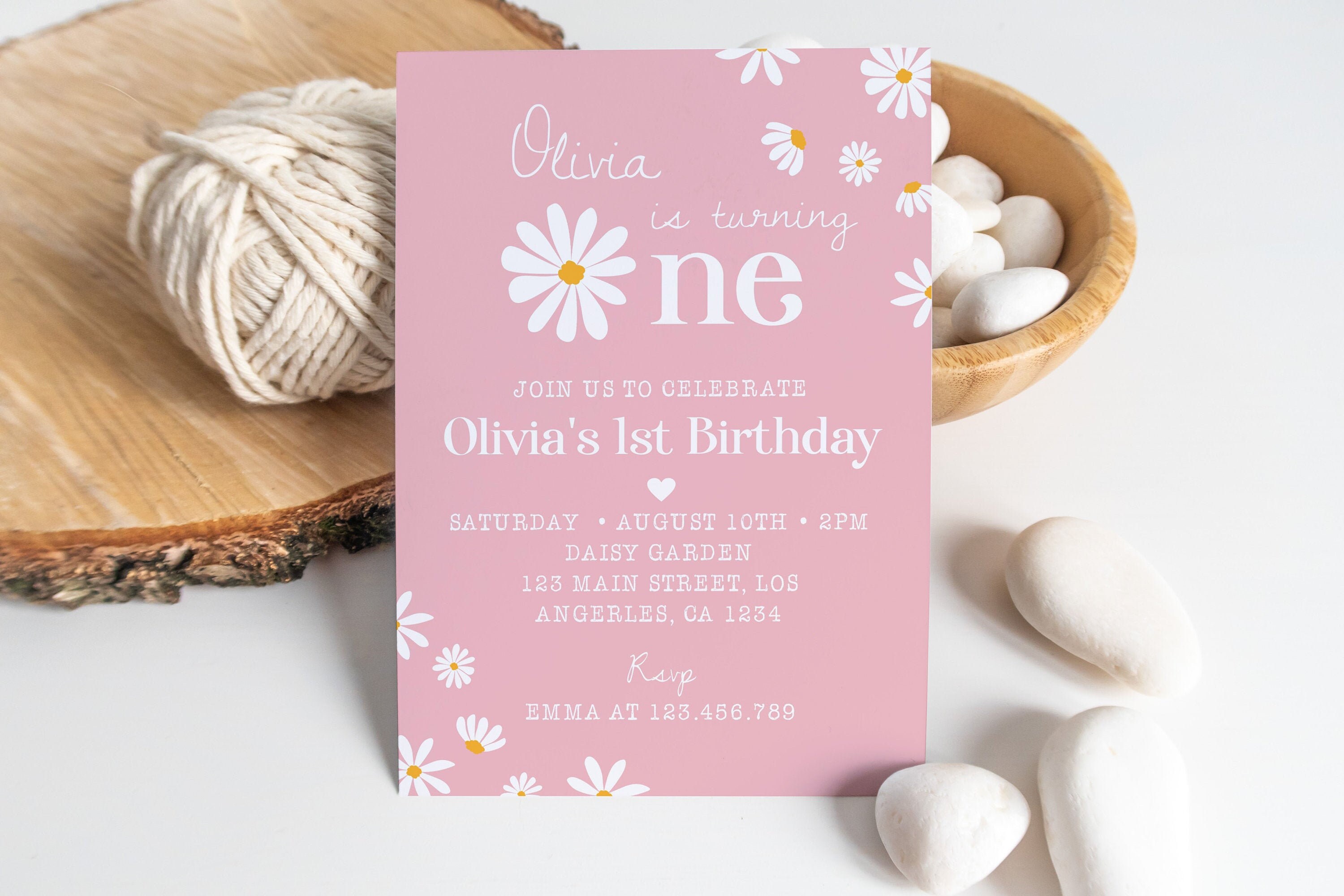 Editable Daisy Birthday Invitation Daisy First Birthday | Etsy