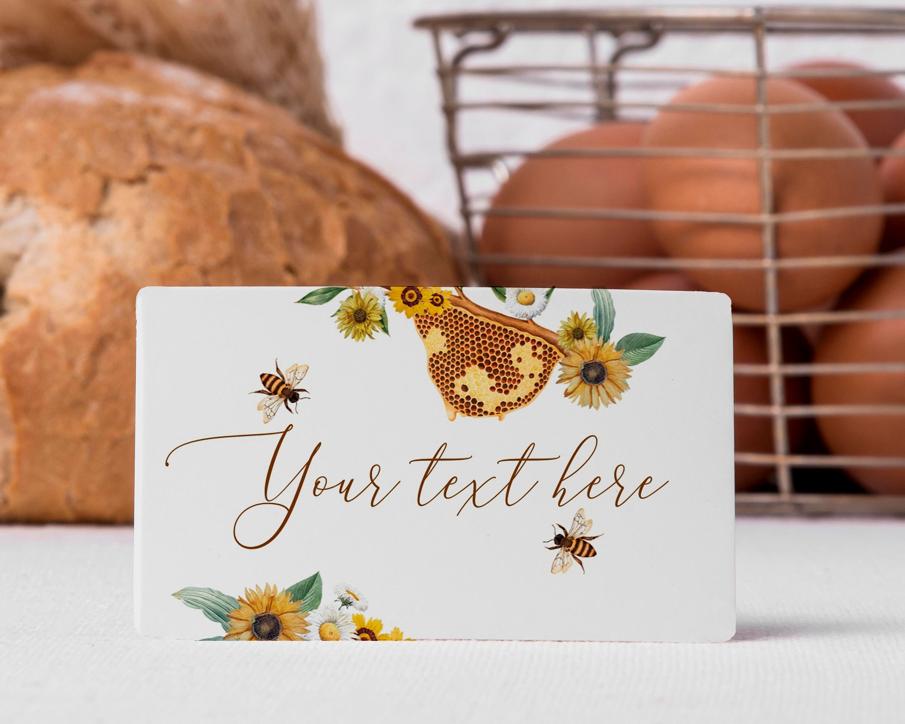 EDITABLE Bee Food Label Card Bumble Bee Place Card Bee | Etsy