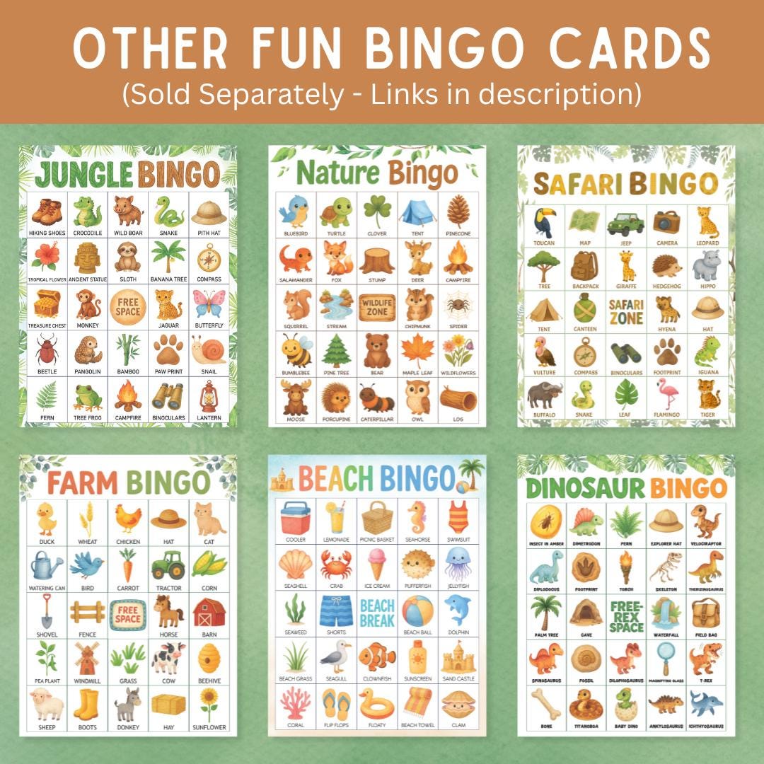 Bug Bingo Game Printable for Kids, Insect Bingo Cards for Classroom ...