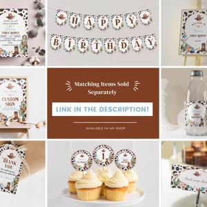 EDITABLE My First Rodeo Birthday Welcome Sign, Cowboy 1st Birthday Sign ...