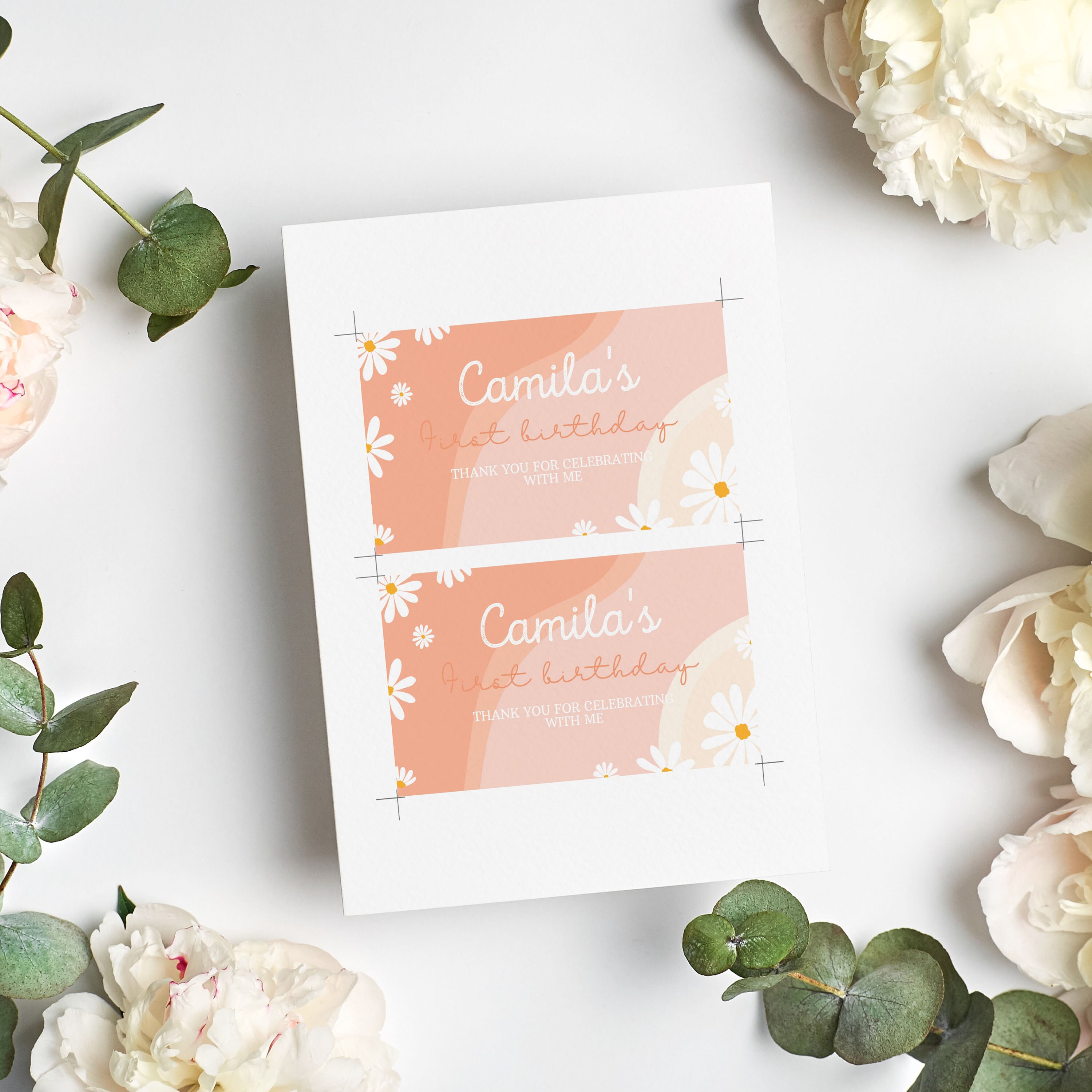 EDITABLE Daisy Birthday Party Gable Gift Box Label Boho Daisy - Etsy