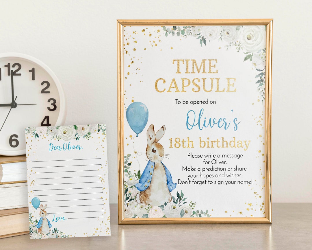 Plantilla EDITABLE de cápsula del tiempo de cumpleaños de - Etsy México