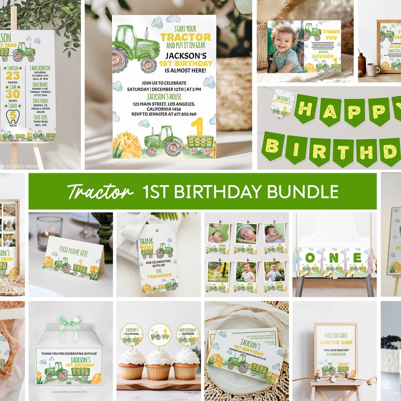 Tractor 1st Birthday - Etsy