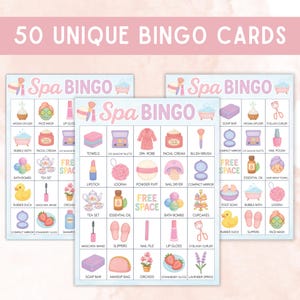Spa Bingo Game Printable, Spa Party Game for Girls, Self Care Bingo ...