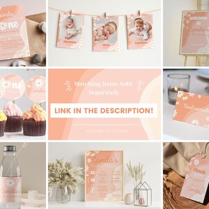 EDITABLE Daisy Birthday Party Gable Gift Box Label, Boho Daisy Favor ...