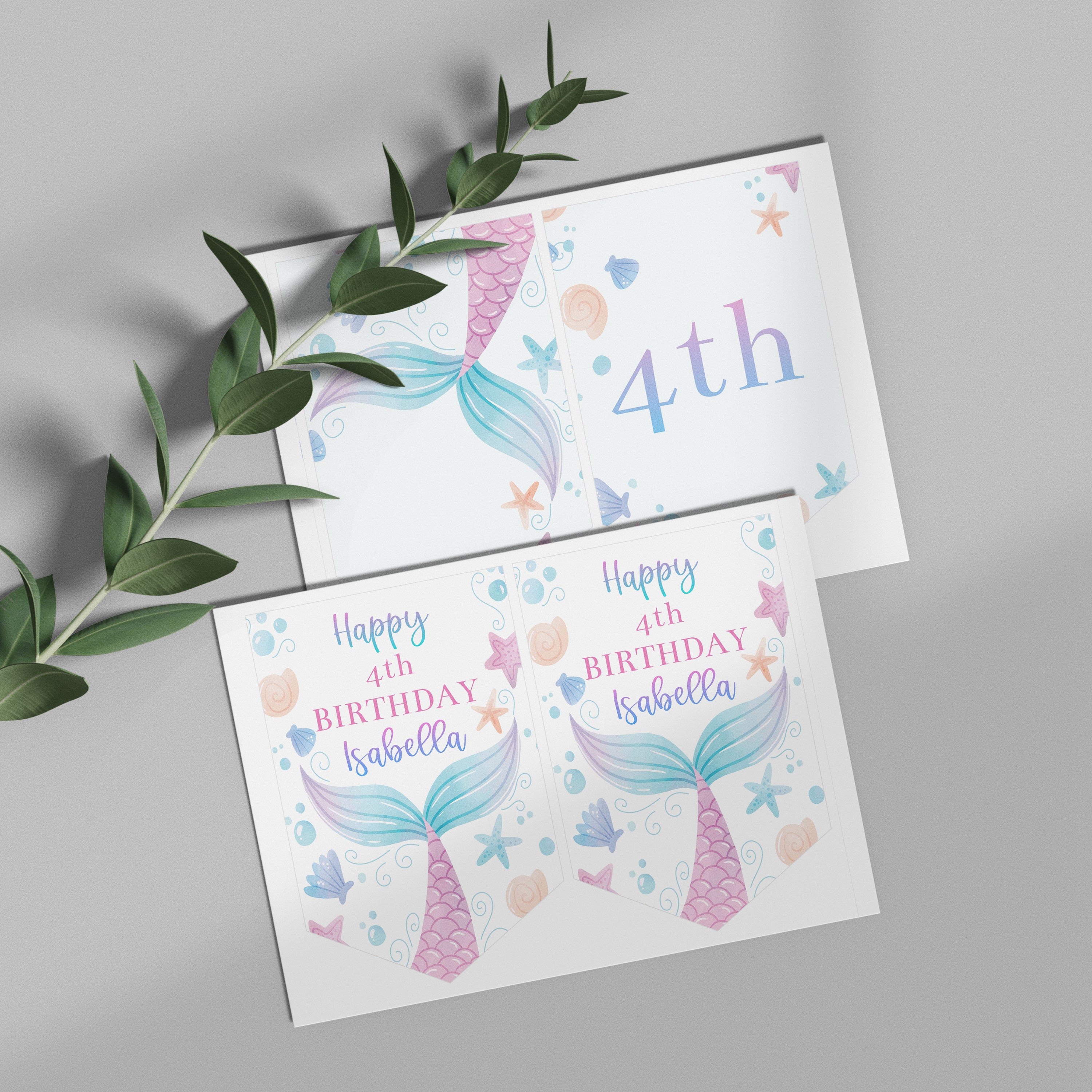 Editable Mermaid Banner Mermaid Birthday Banner Mermaid | Etsy