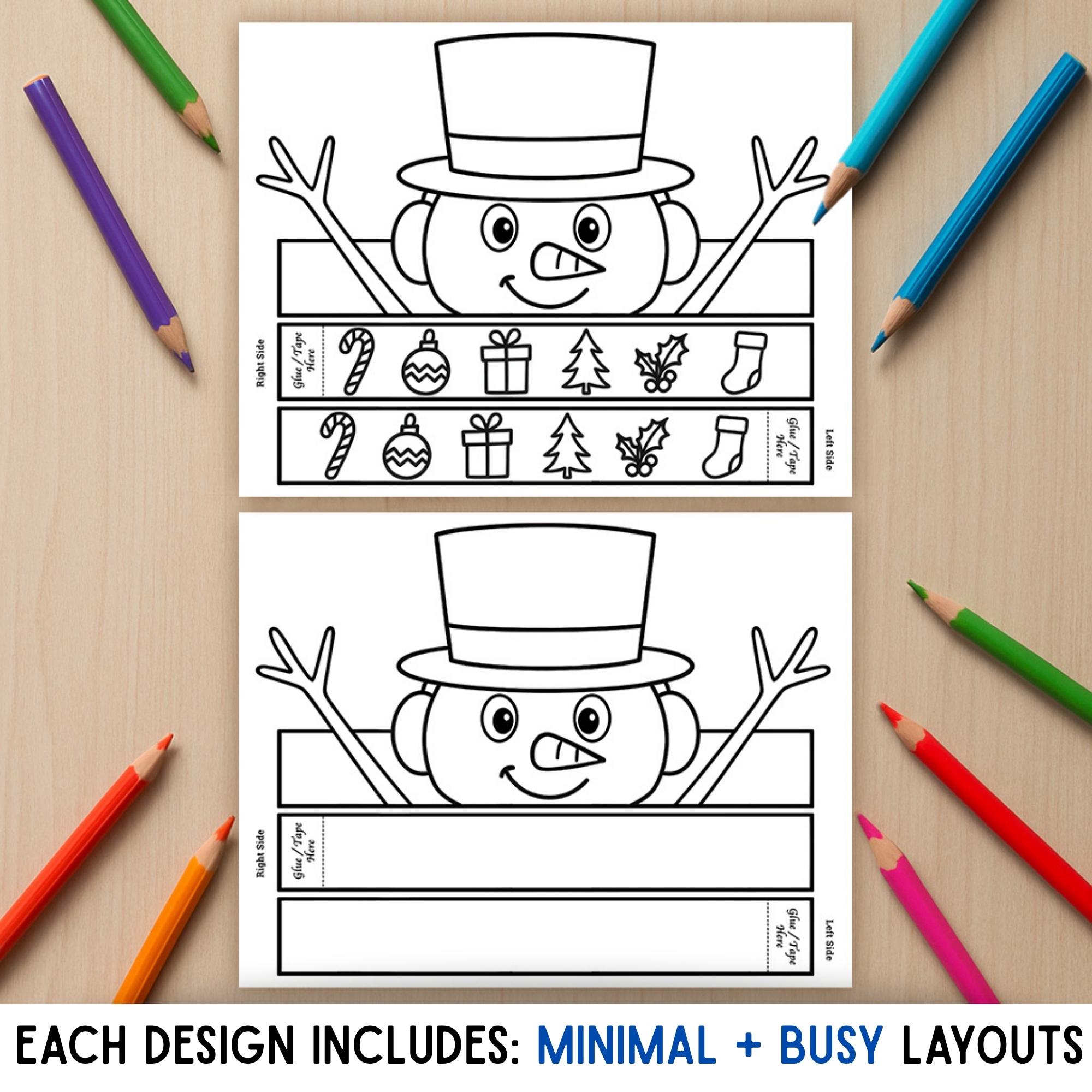 Christmas Hat Craft 3 Pack – Printable Paper Hats for Kids – Reindeer ...