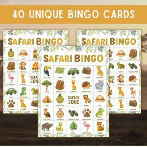 Safari Bingo Game Printable, Jungle Birthday Party Game, Fun Safari ...