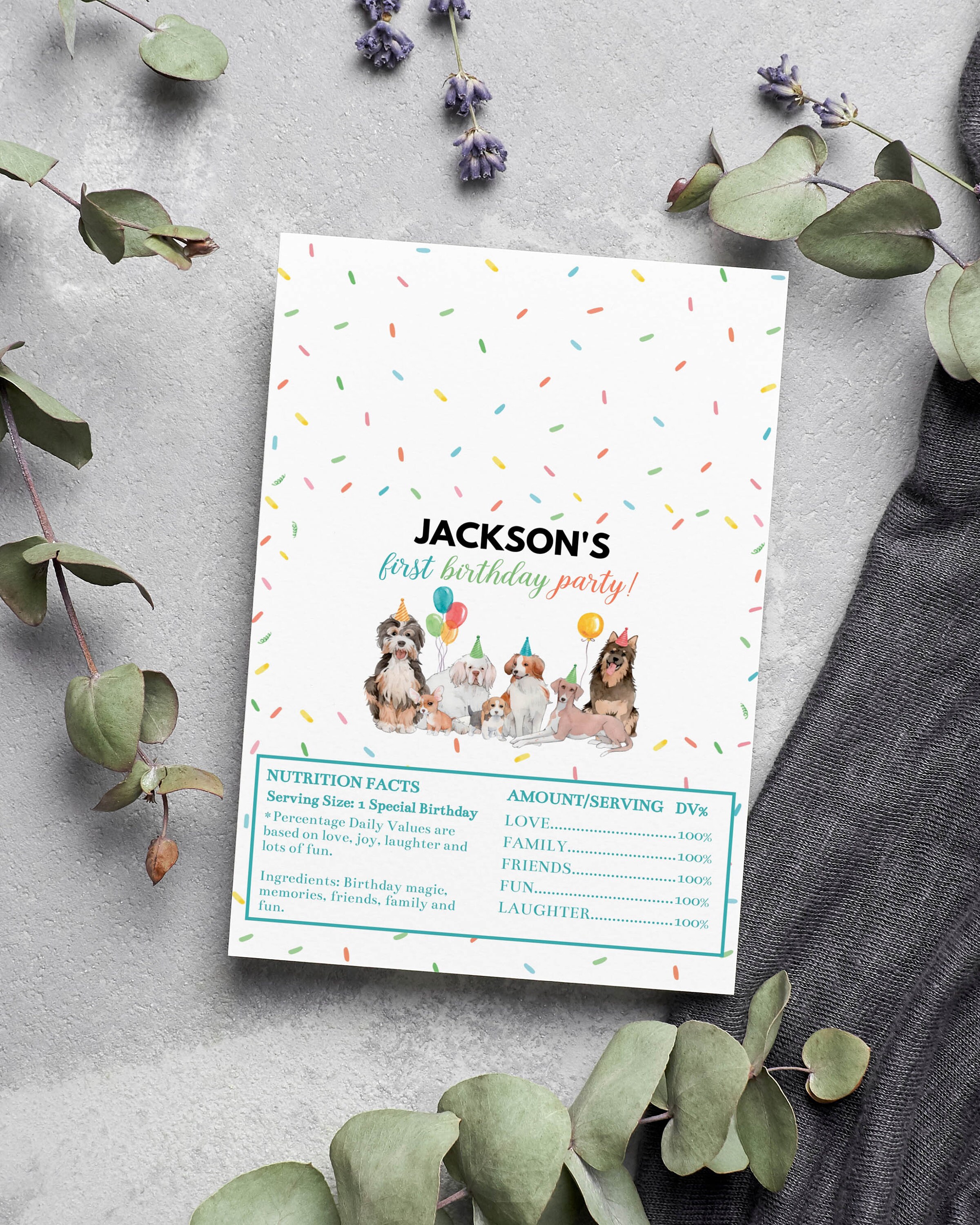 EDITABLE Dog Birthday Chocolate Wrapper Puppy Birthday Party - Etsy