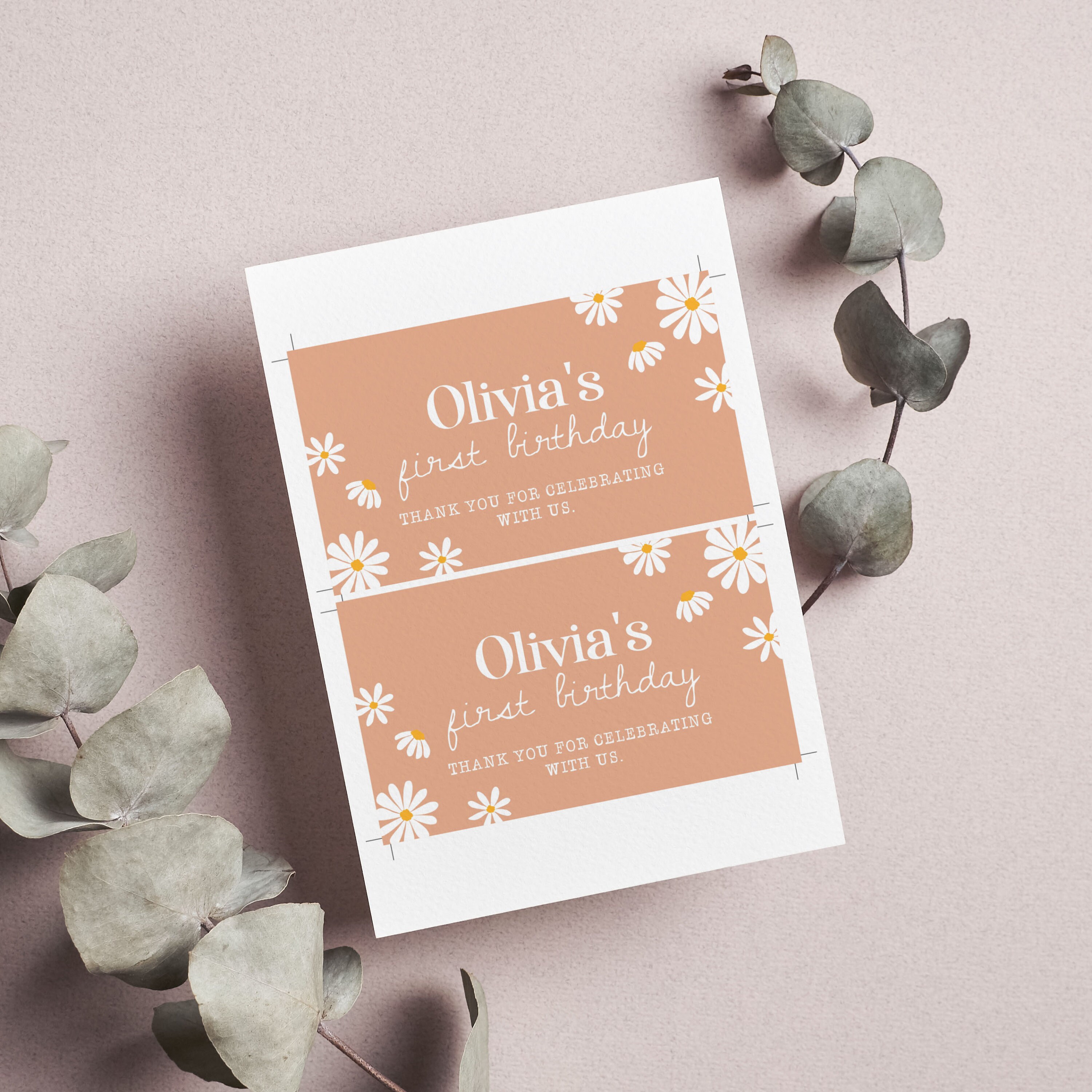 EDITABLE Daisy Birthday Party Gable Gift Box Label Boho Daisy - Etsy