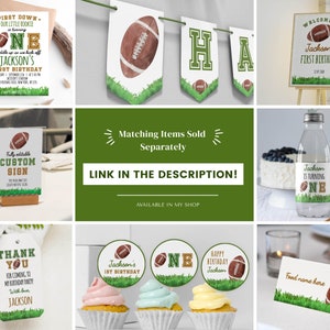 EDITABLE Football Birthday Welcome Sign, Sports Birthday Party Sign ...