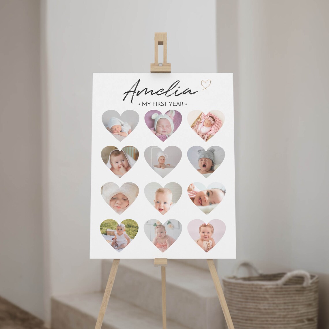 Editable First Year Photo Collage 12 Months Photo Print - Etsy