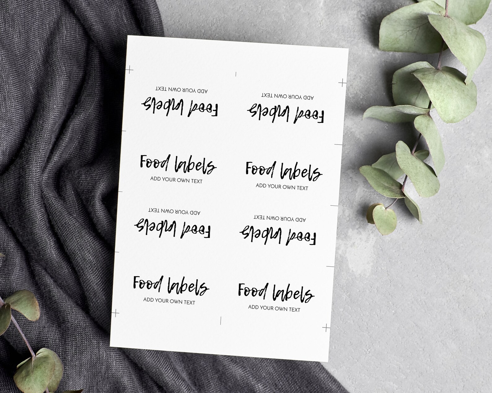 EDITABLE Minimal Food Tent Card, Modern Food Name Card, Simple Food ...