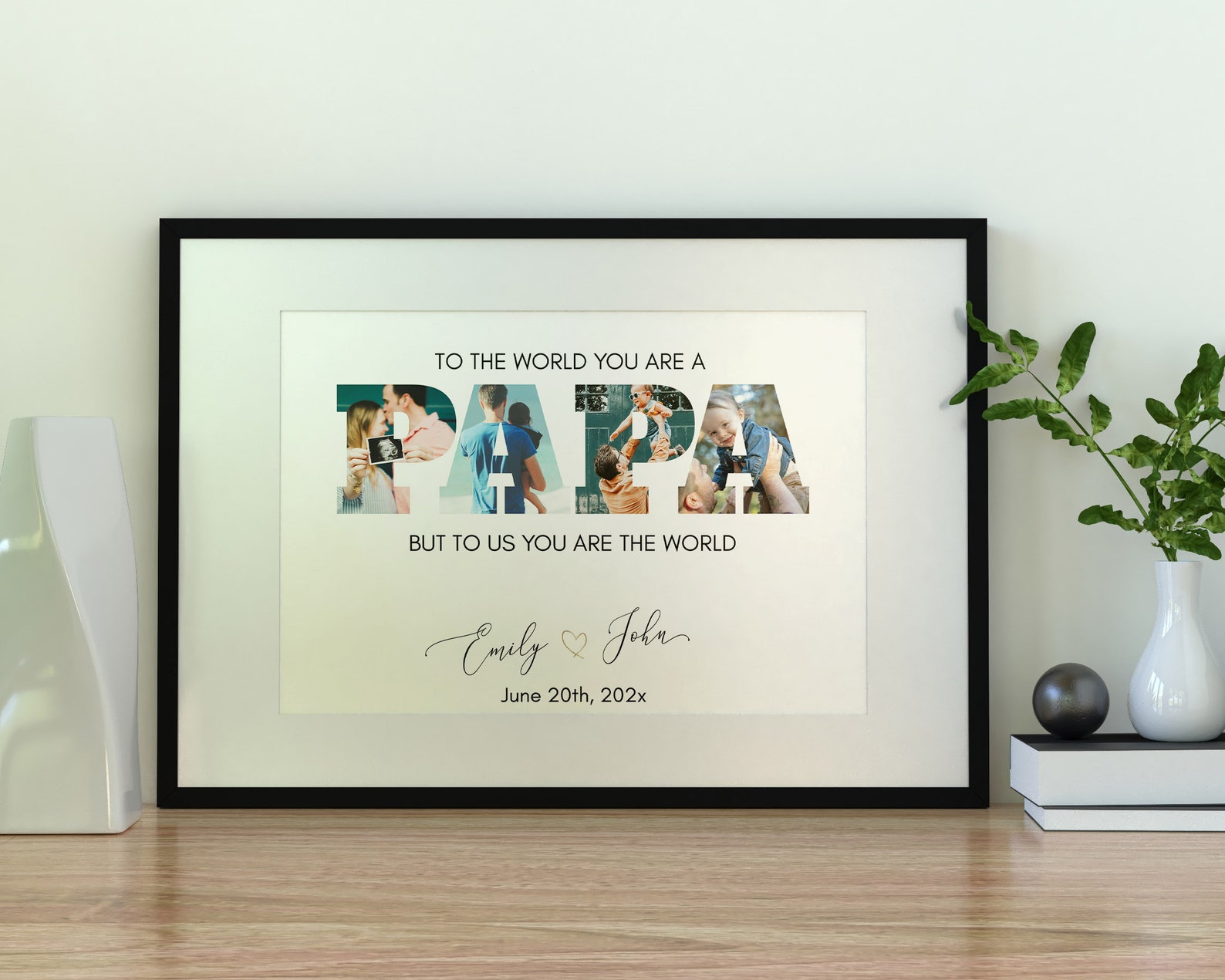Editable Fathers Day Gift, Papa Photo Collage, Dad Photo Print, Special ...