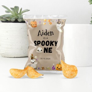 EDITABLE Spooky One Birthday Chip Bags, Halloween 1st Birthday Snack ...