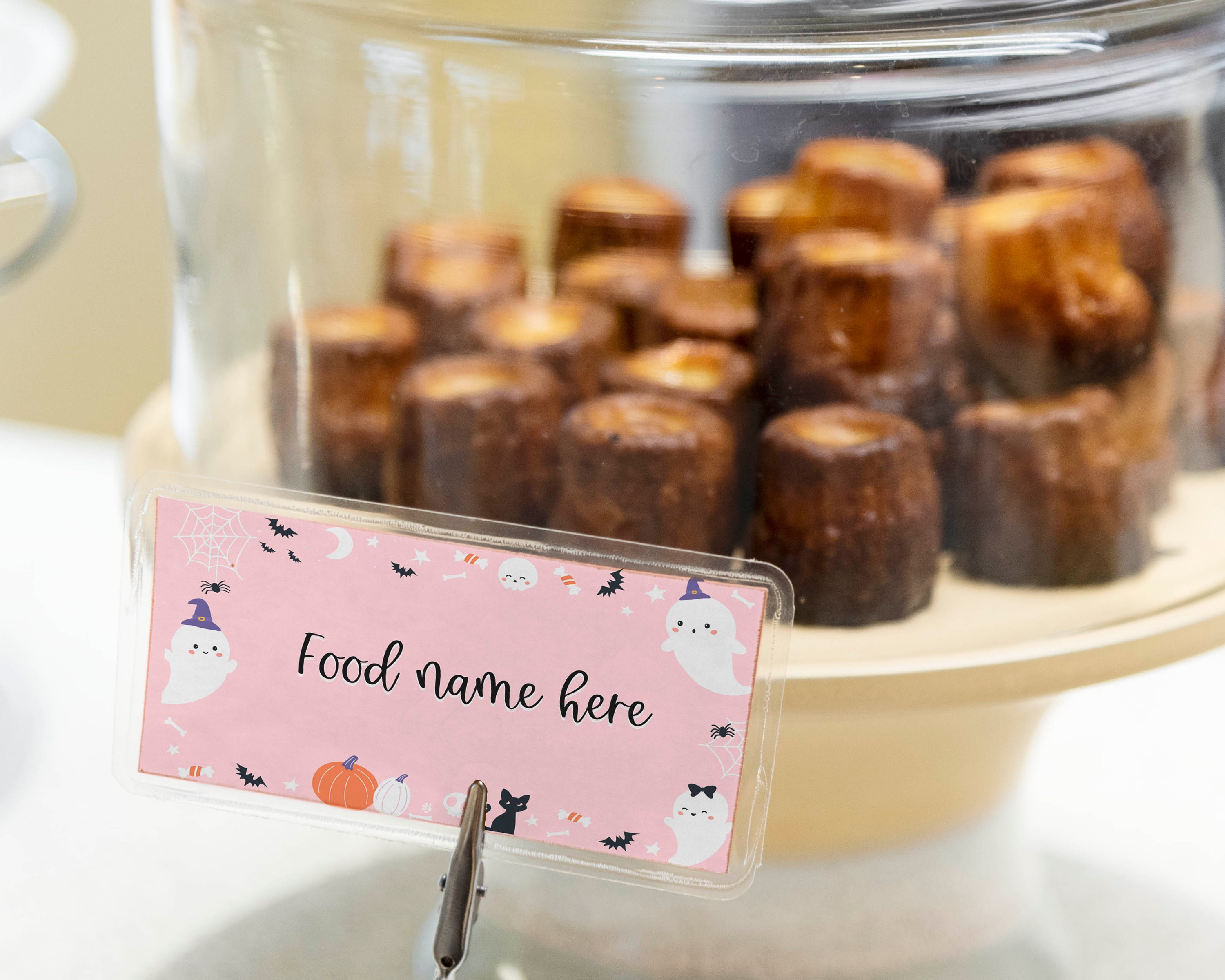 EDITABLE Spooky One Birthday Food Label, Halloween 1st Birthday Party ...