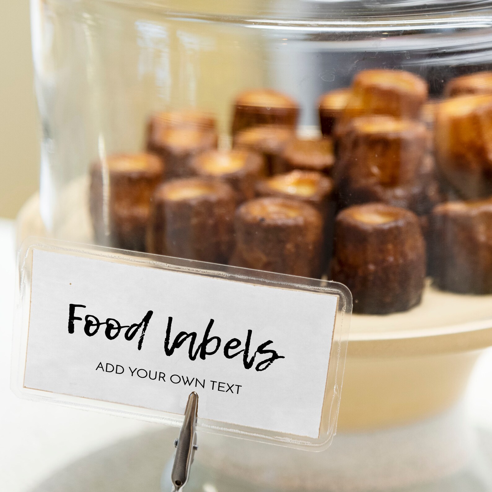 EDITABLE Minimal Food Tent Card, Modern Food Name Card, Simple Food ...