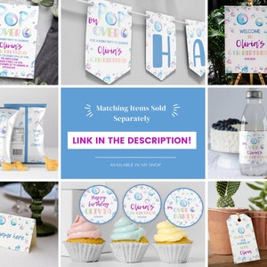 EDITABLE Bubble Welcome Sign, Bubble Birthday Party Welcome Poster, Pop ...