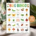 Bug Bingo Game Printable for Kids, Insect Bingo Cards for Classroom ...