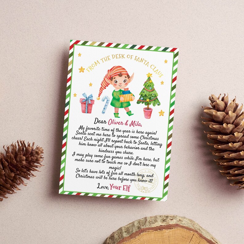 EDITABLE Elf Welcome Back Letter Elf Arrival Letter | Etsy