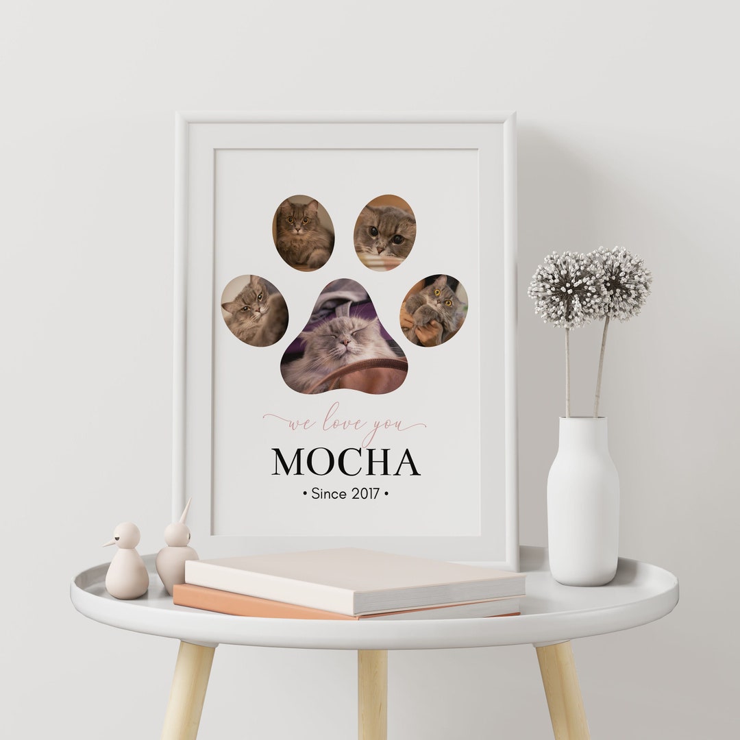 Personalized Cat Photo Collage Cat Photo Gift Cat Photo - Etsy