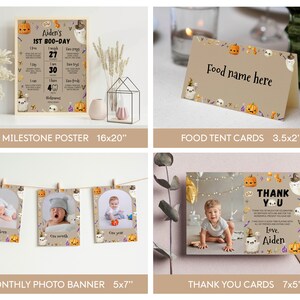 Editable Spooky One Birthday Invitation Bundle, Halloween 1st Birthday ...