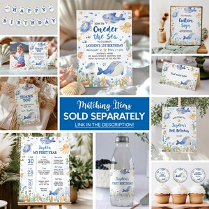 Editable Under the Sea First Year Photo Collage, Cute Ocean Birthday ...