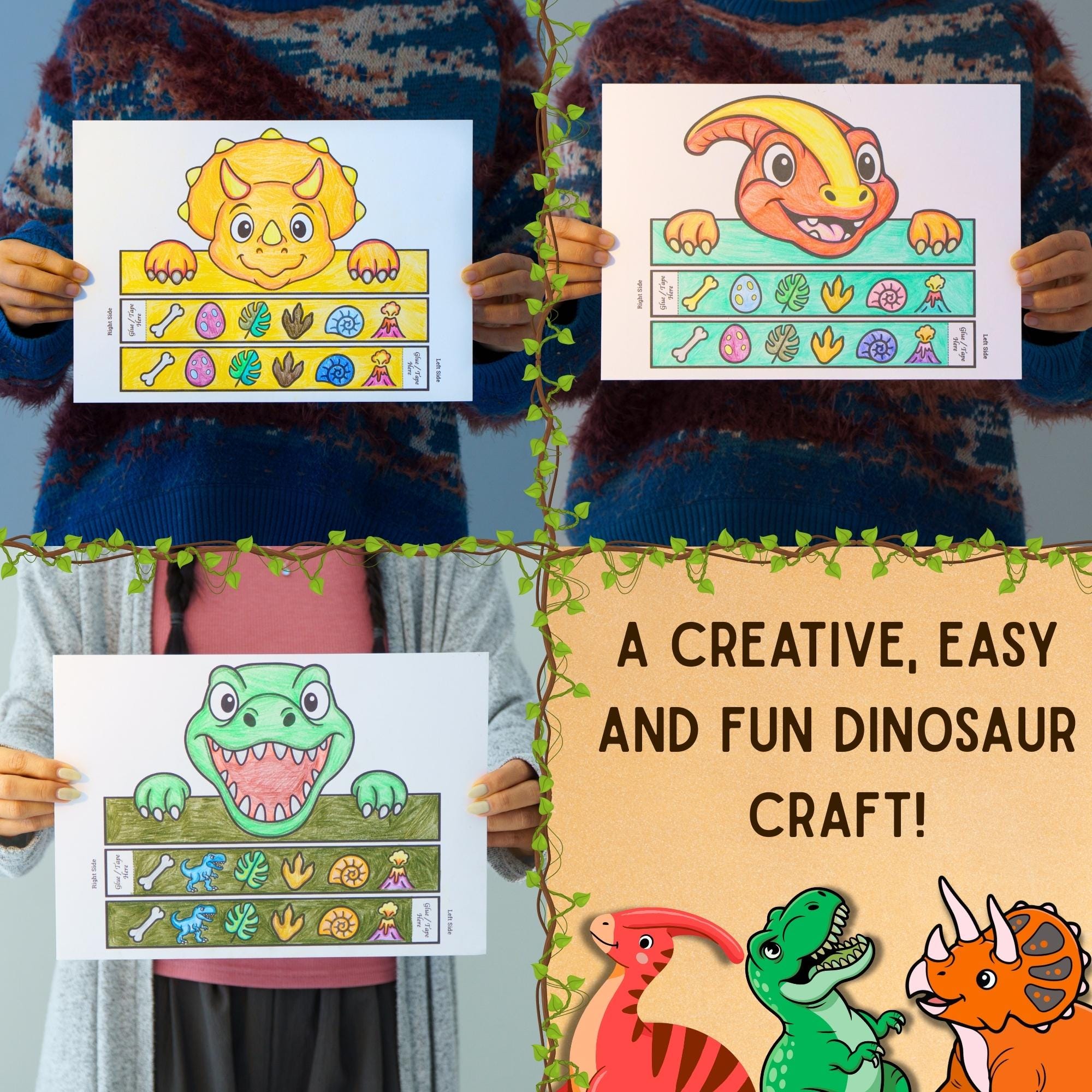 Printable Dinosaur Party Hats | Dinosaur Crown Templates | Dinosaur ...