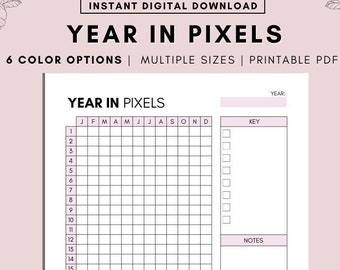 A Year in Pixels - Etsy